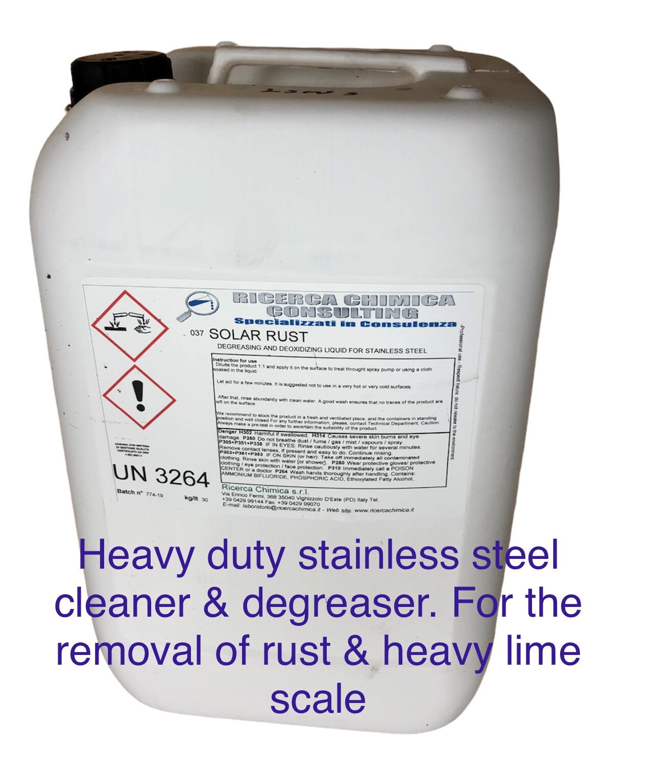 Abcon. RC Solar Rust 5L INOX Ultra Clean degreasing and deoxidiser ...